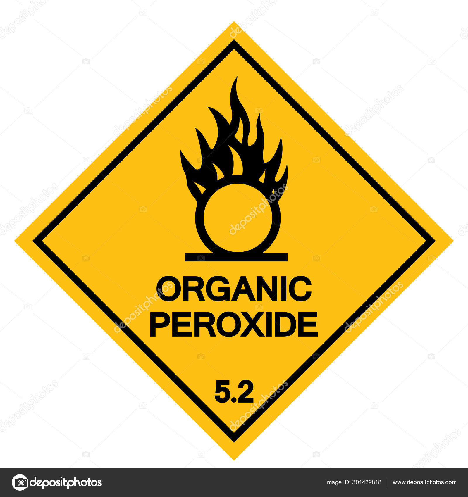 Organic Peroxide Symbol Sign ,Vector Illustration, Isolate On White ...
