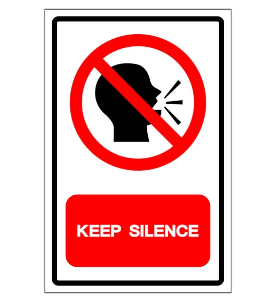 Keep Silence Symbol Sign, Vector Illustration, Isolate On White ...