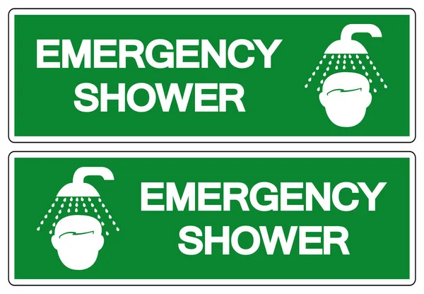 Emergency Shower Symbol Sign, Vector Illustration, Isolate On White ...