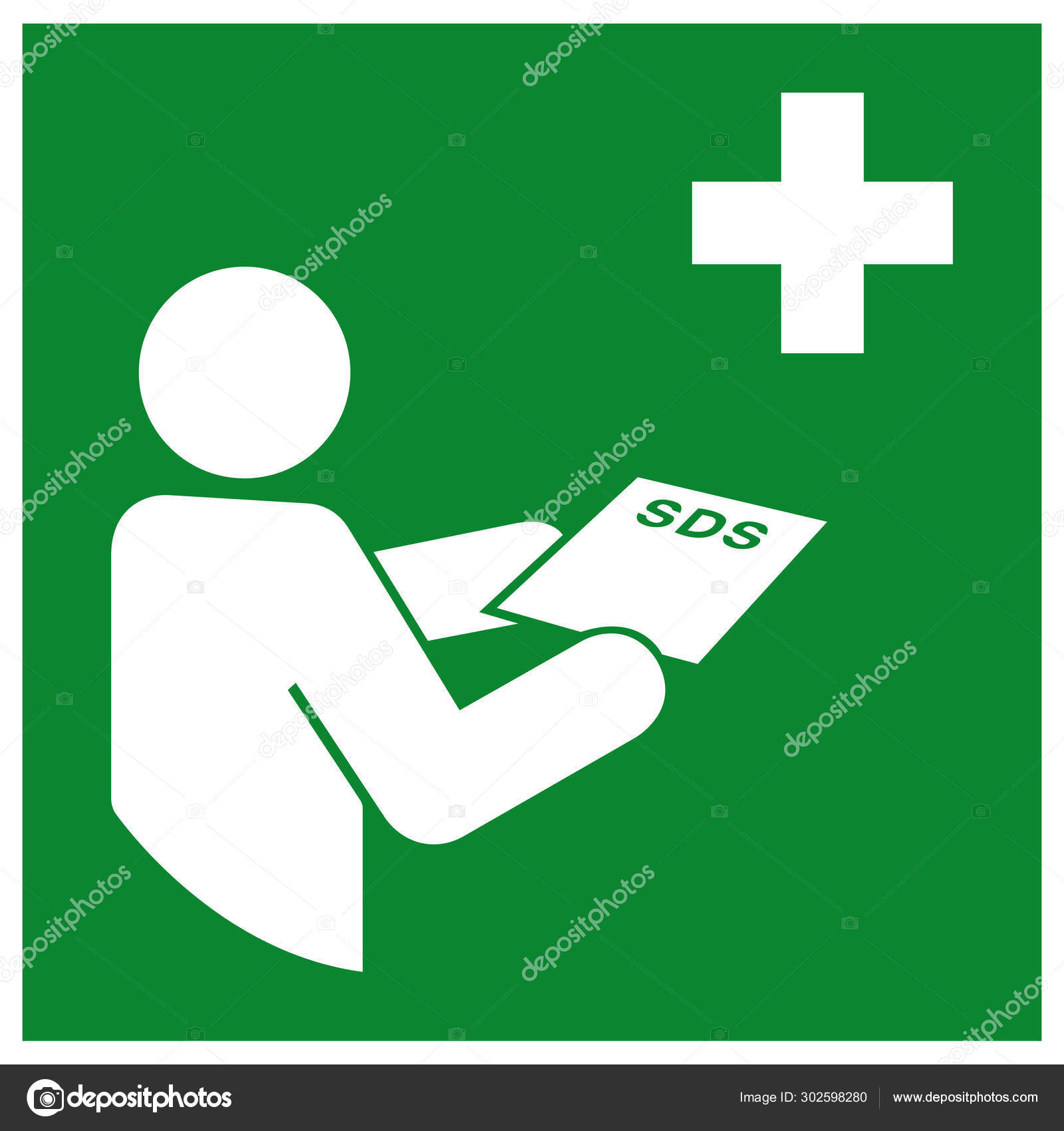 SDS Station Symbol Sign, Vector Illustration, Isolate On White ...