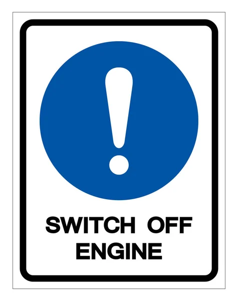 Warning Switch Engine Symbol Sign Vector Illustration Isolate White ...