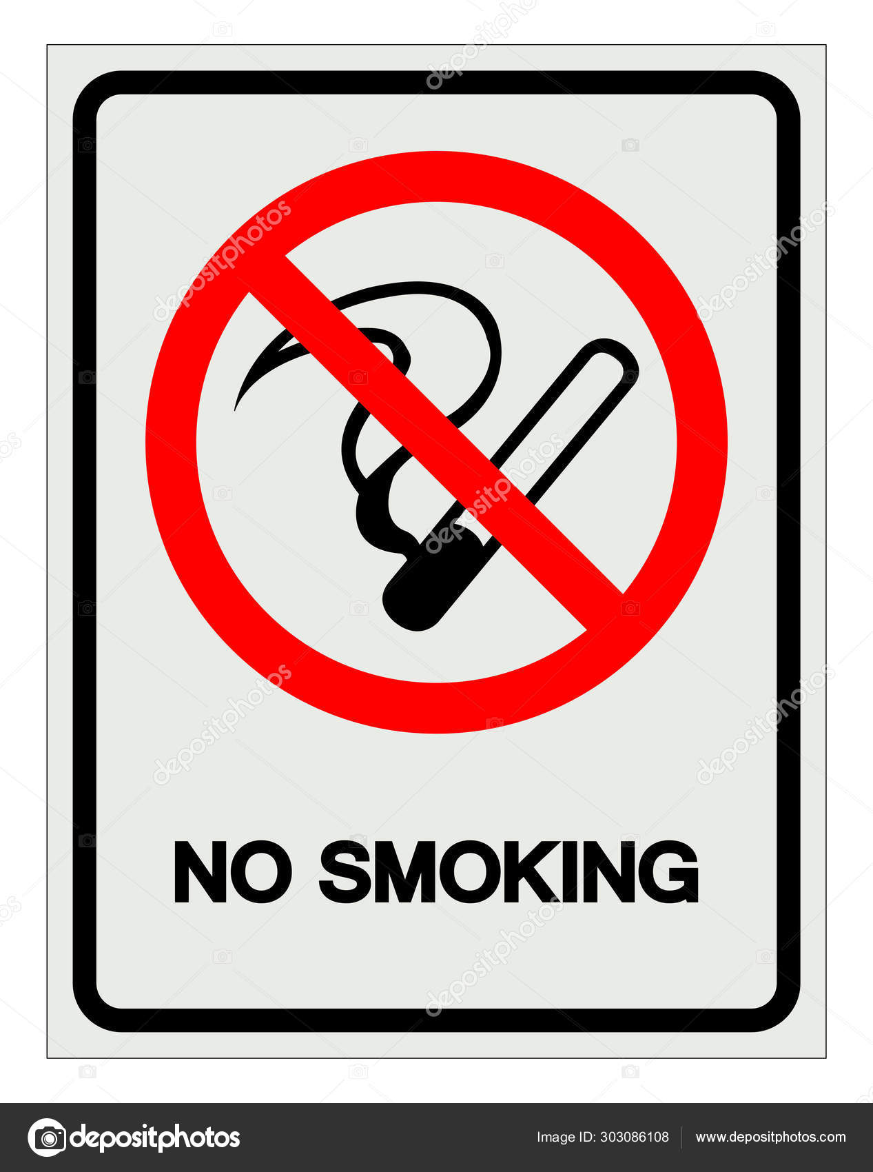 No Smoking Symbol Sign, Vector Illustration, Isolate On White ...