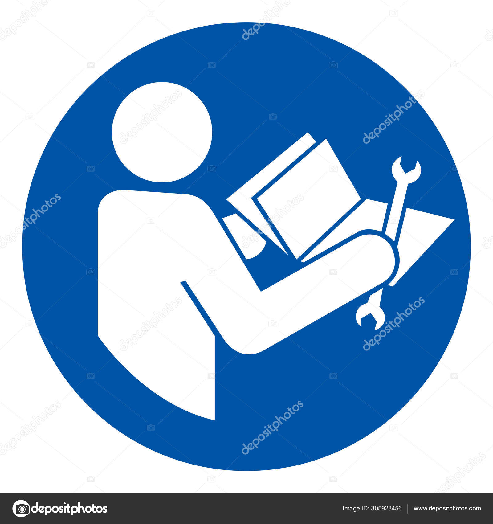 Read Technical Manual Before Servicing Symbol Sign, Vector Illustration ...