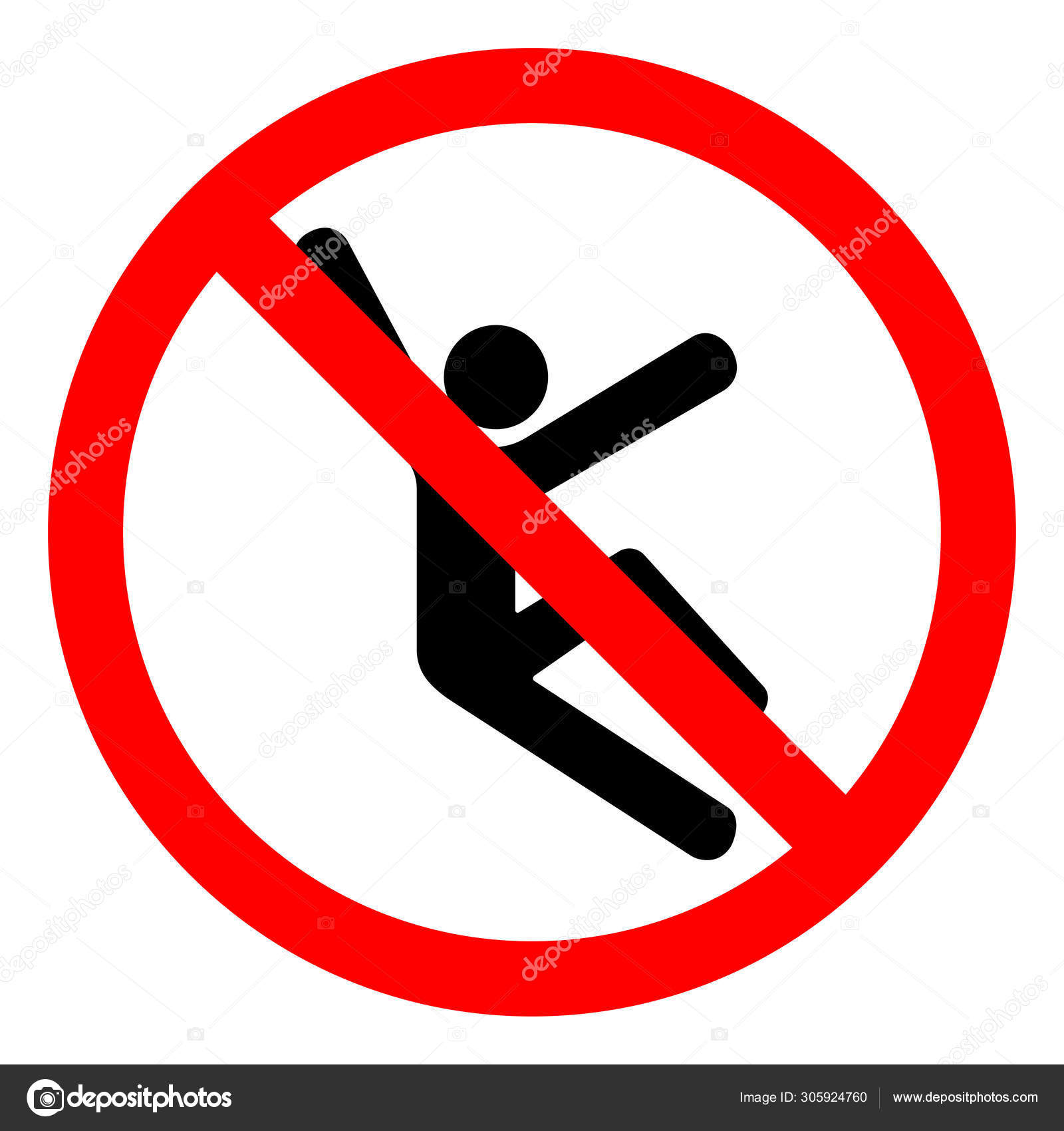 Injury Hazard Climb Hazard Symbol Sign, Vector Illustration, Isolate On ...