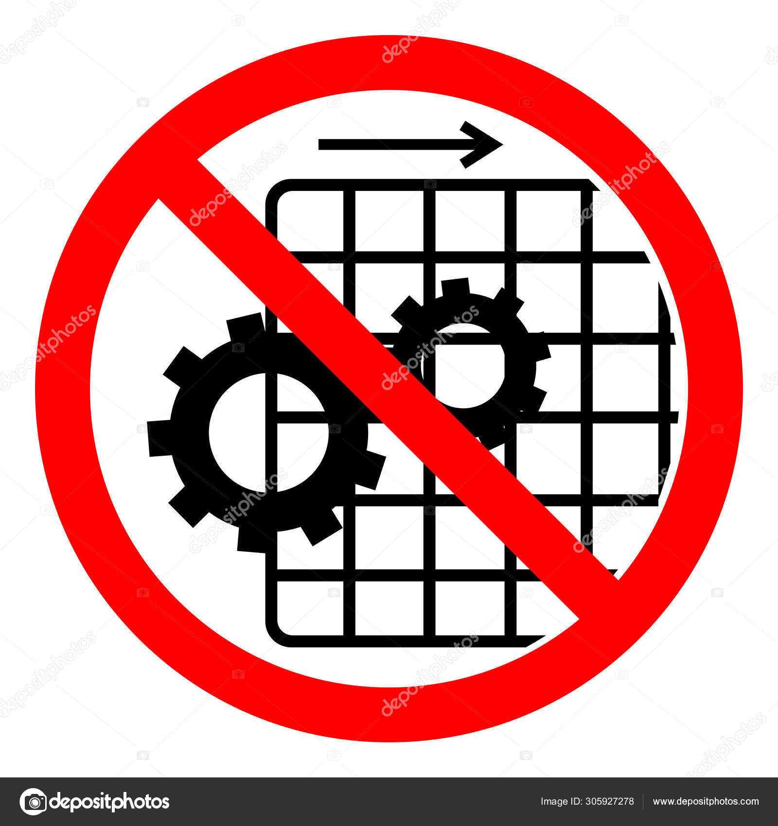 Do Not Operate With Guards Removed Symbol Sign, Vector Illustration ...