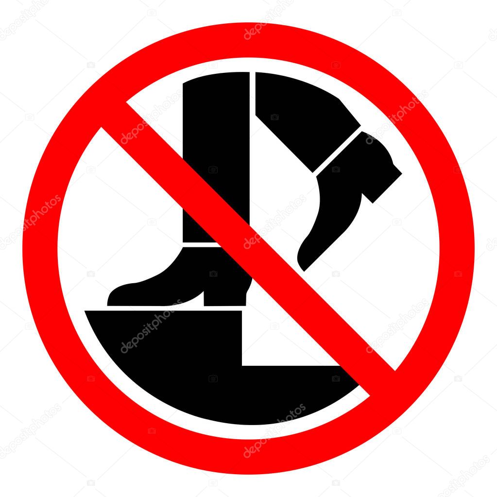 Signo de s mbolo sin paso, ilustraci n de vectores, aislamiento en la etiqueta de fondo blanco ...