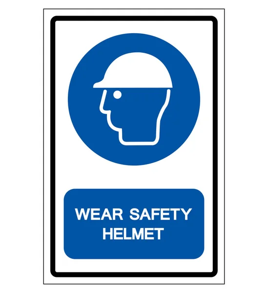 Wear Head Protection Symbol Sign,Vector Illustration, Isolated On White ...