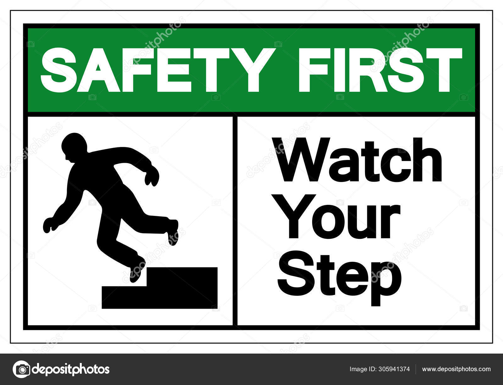 Watch Your Step Sign Vector