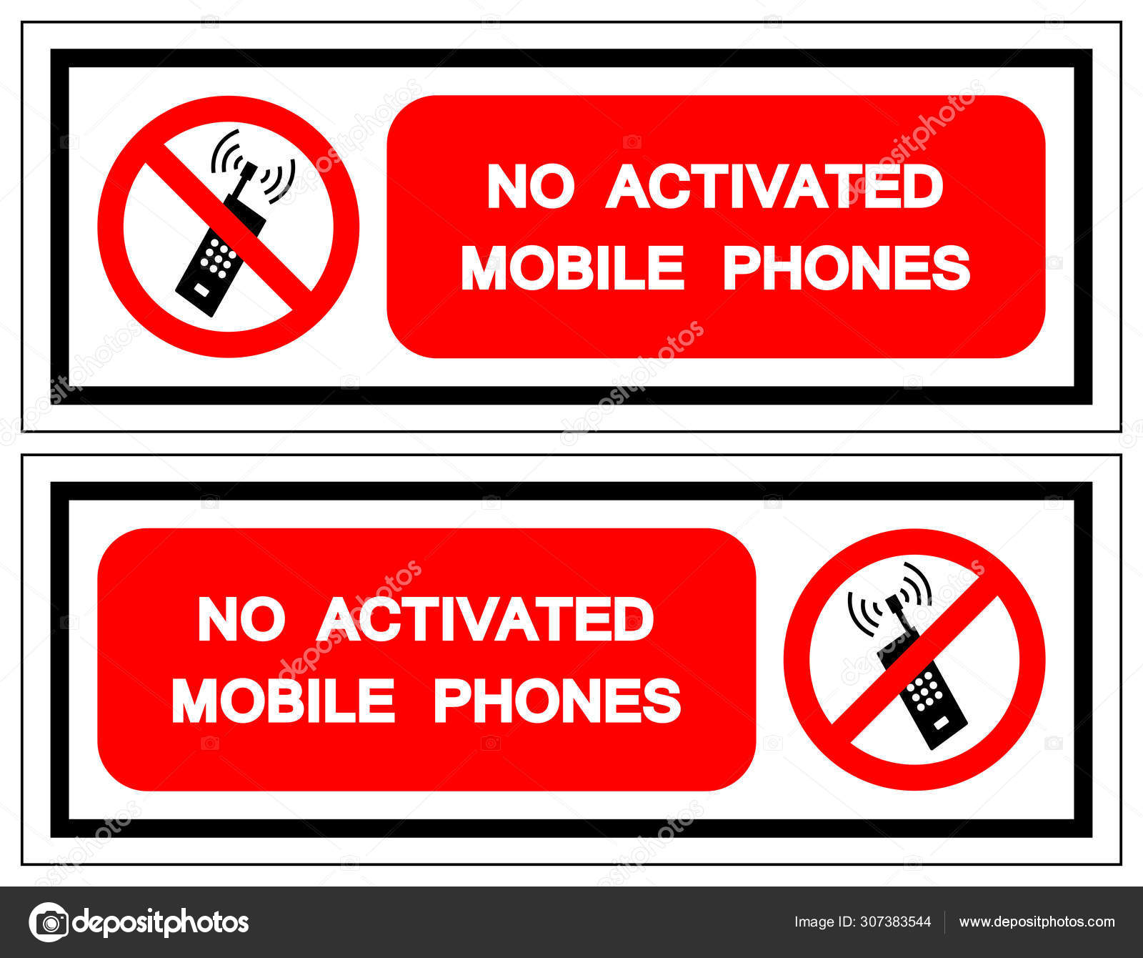 No Activated Mobile Phones Symbol Sign, Vector Illustration, Isolate On ...