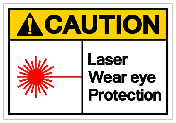 Warning Laser Wear Eye Protection Symbol Sign, Vector Illustration ...