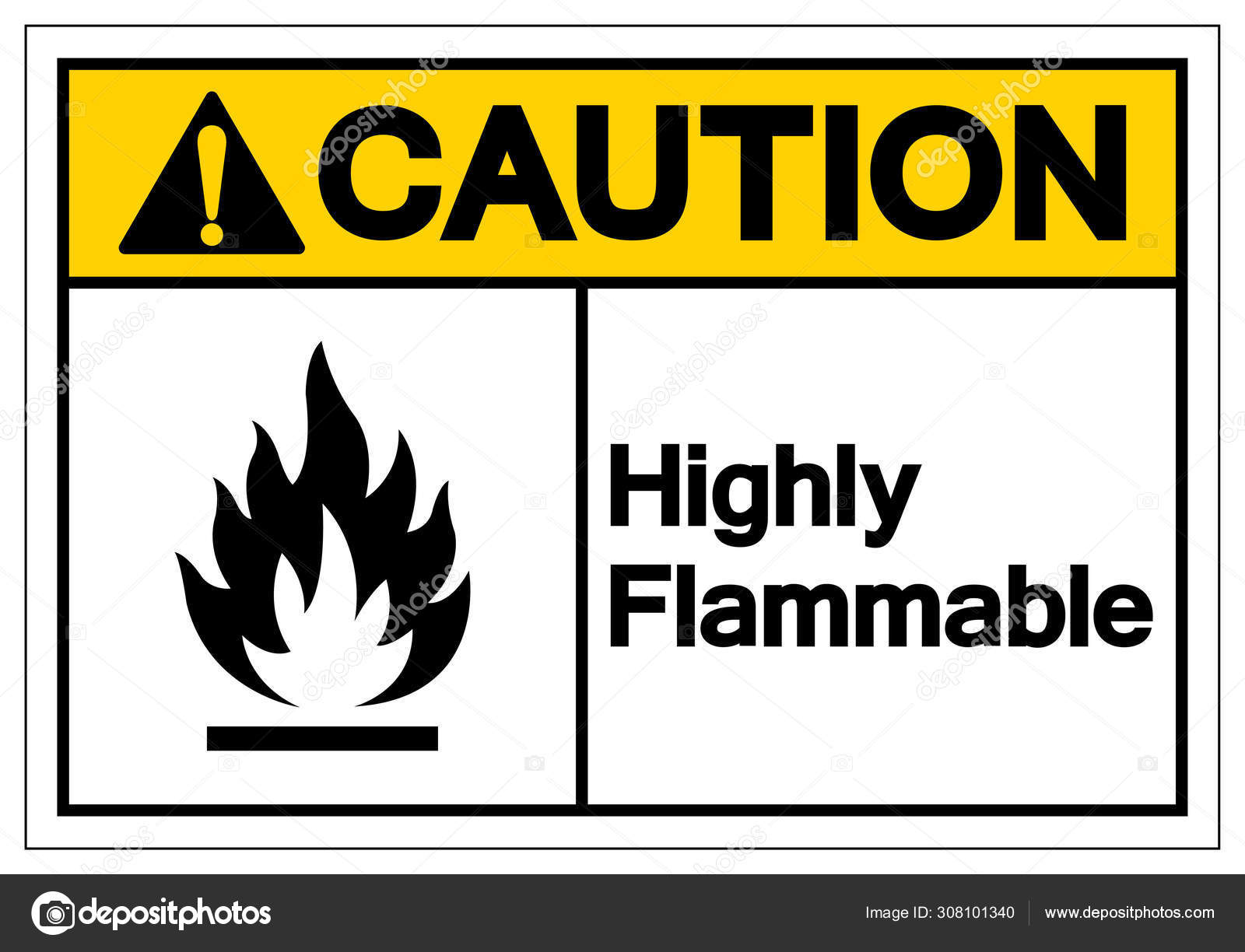Flammable Sign Vector