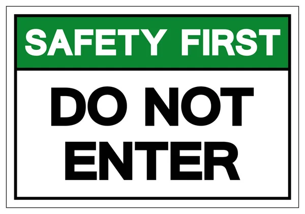 Safety First Confined Space Symbol Sign ,Vector Illustration, Isolate ...