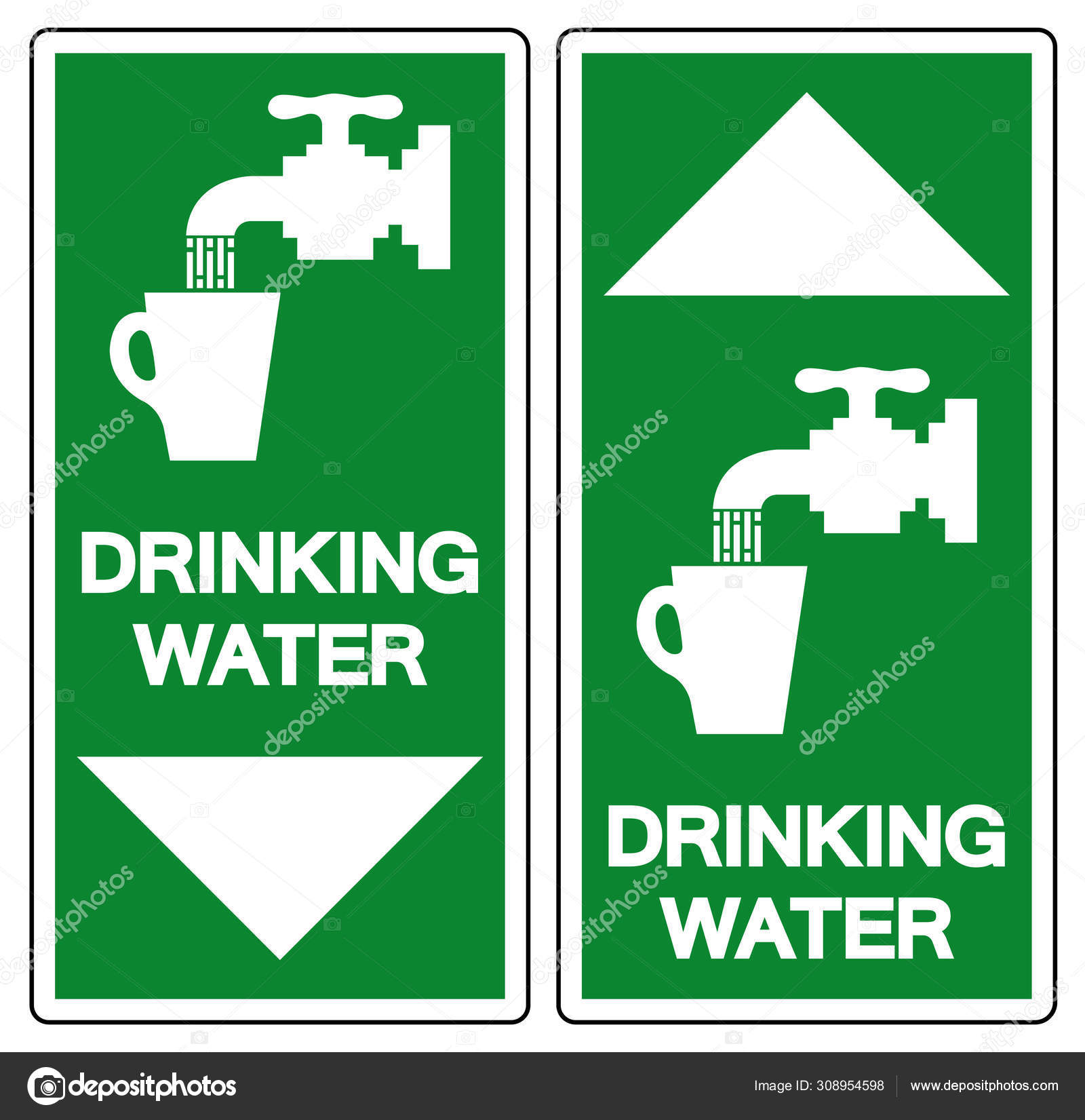 Drinking Water Symbol Sign ,Vector Illustration, Isolate On White ...