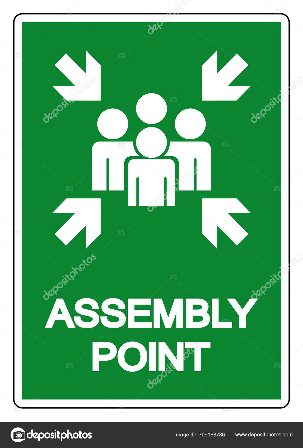 Assembly Point Symbol Sign, Vector Illustration, Isolated On White ...