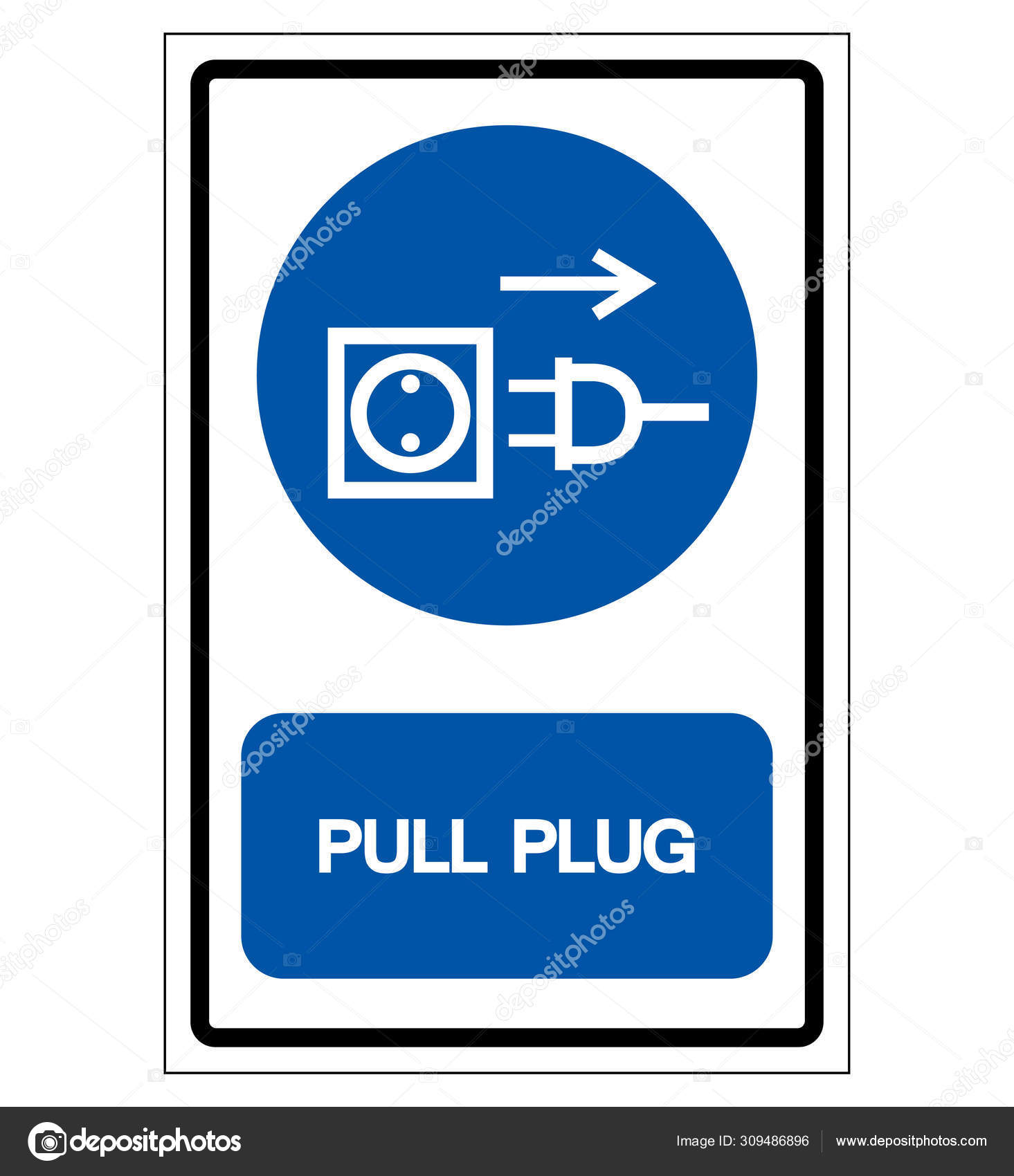 Pull Plug Symbol Sign,Vector Illustration, Isolated On White Background ...