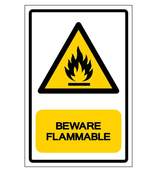 Warning Highly Flammable Symbol Sign, Vector Illustration, Isolate On ...