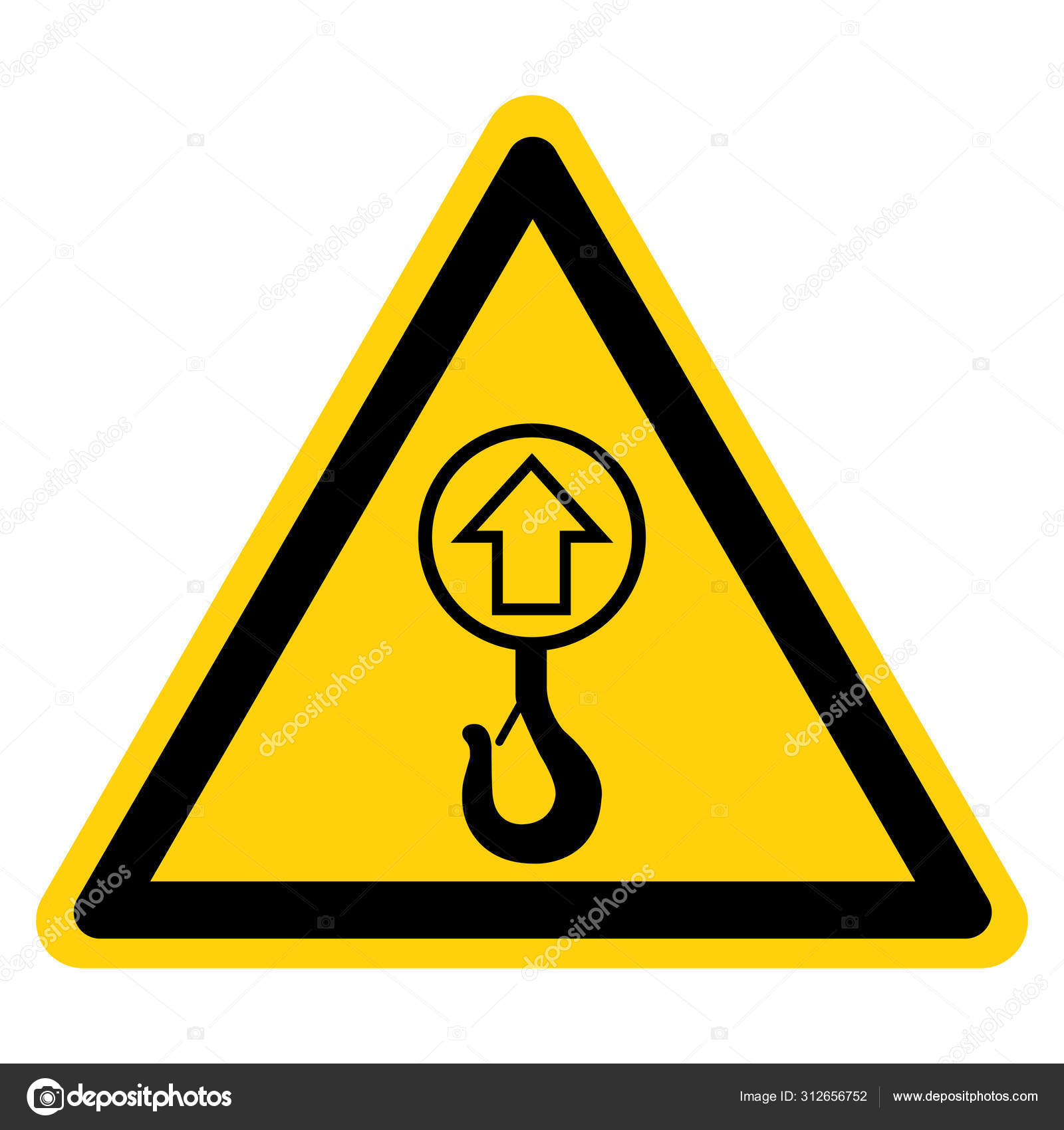 Warning Lift Point Symbol Sign,Vector Illustration, Isolated On White ...