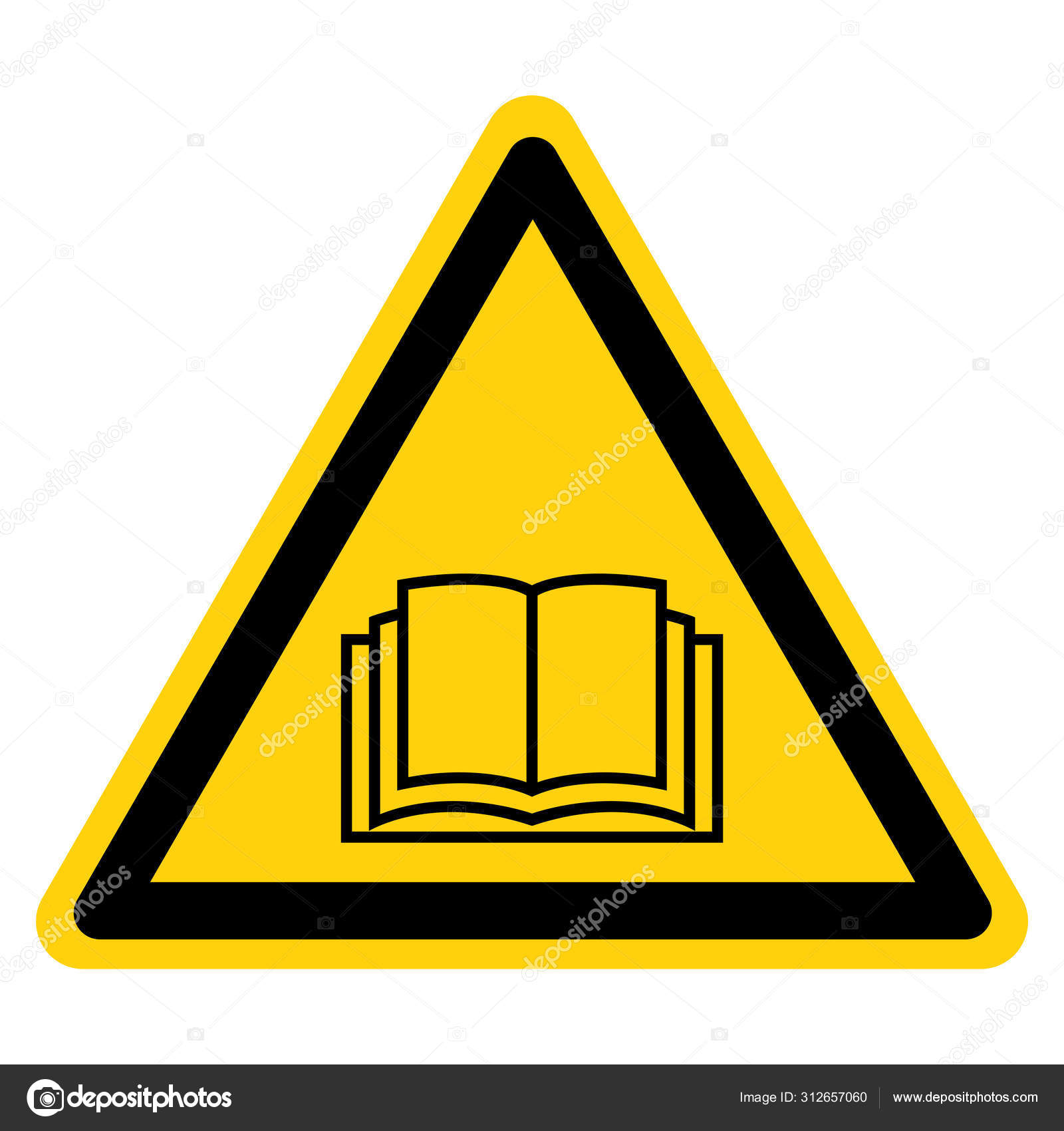 Warning Read Operator's Manual Symbol Sign,Vector Illustration ...