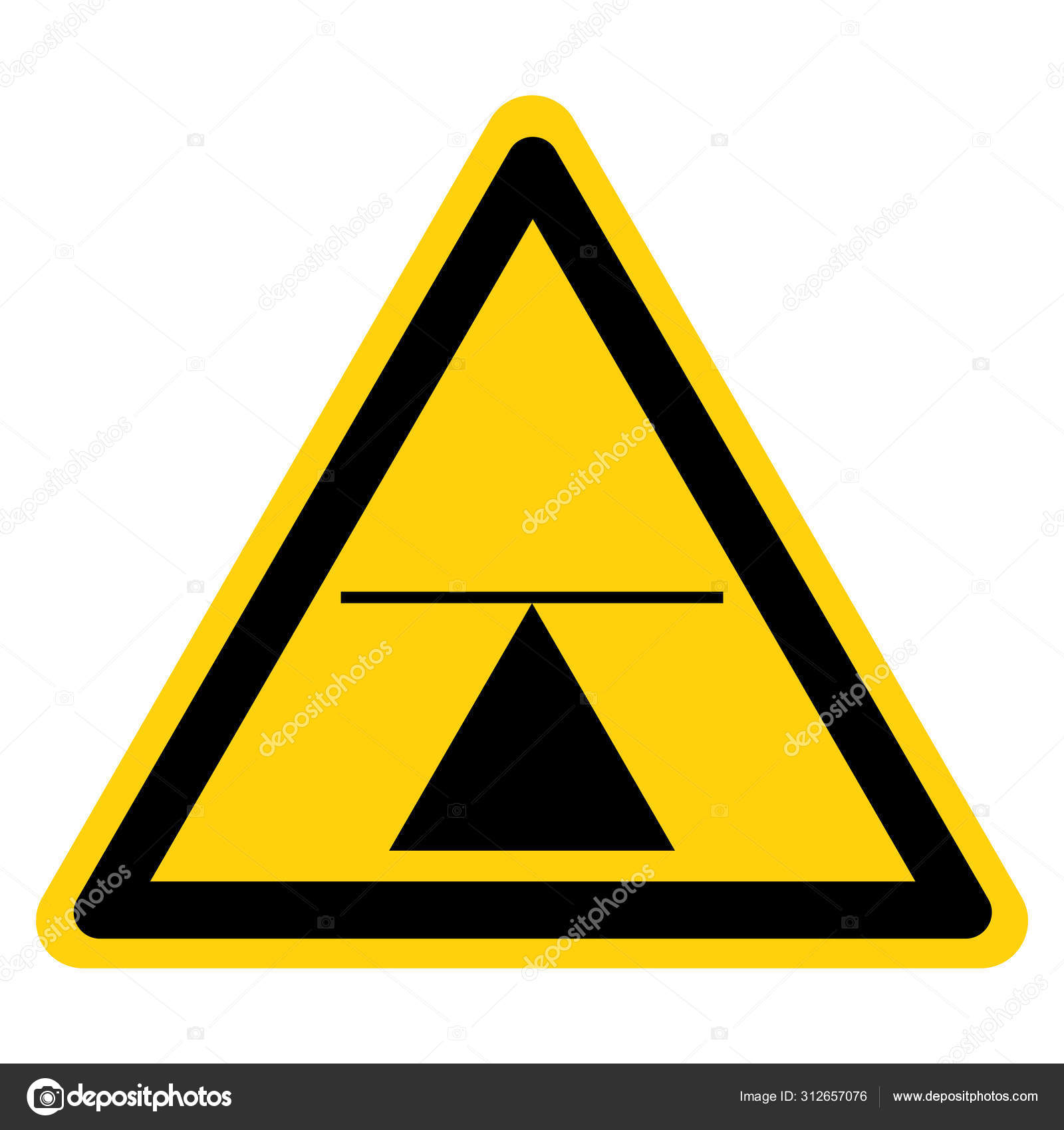 Warning Center Of Gravity Symbol Sign,Vector Illustration, Isolated On ...