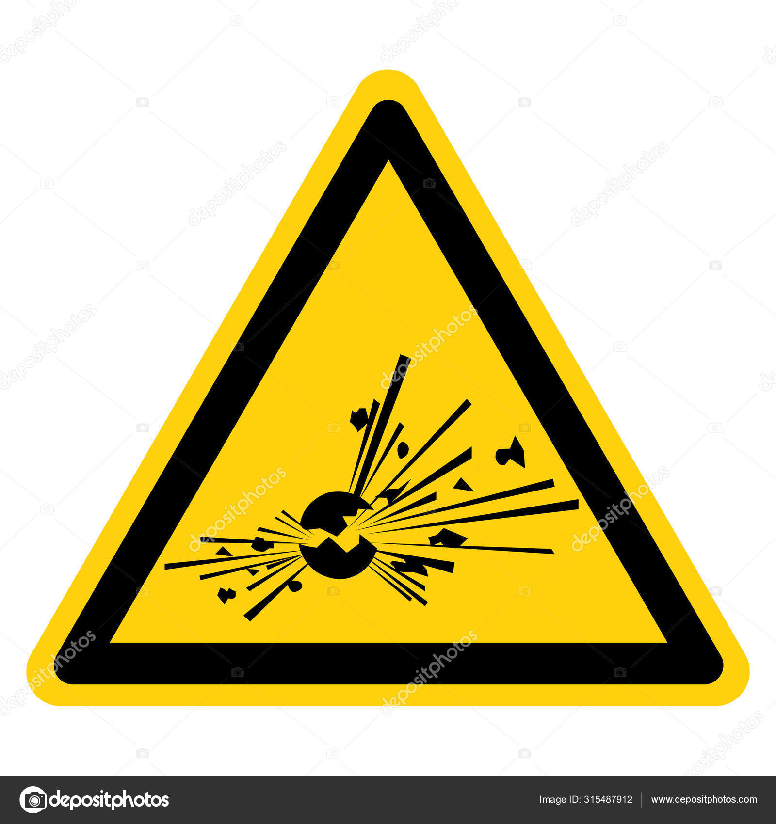 Simbolo De Perigo Explosivo Vetor Señal, ADR5.1, Pictograma, Vector,