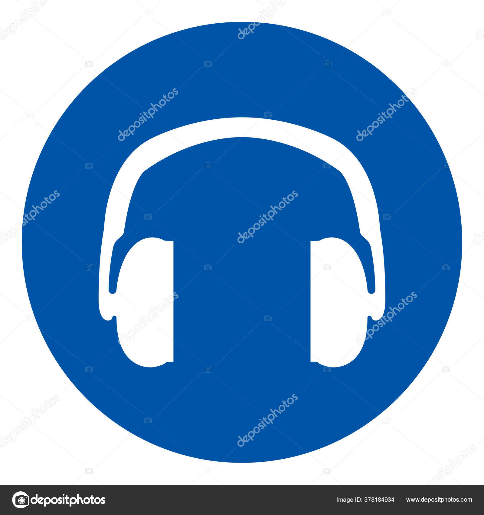 Hearing Protection Symbol Sign Vector Illustration Isolate White ...