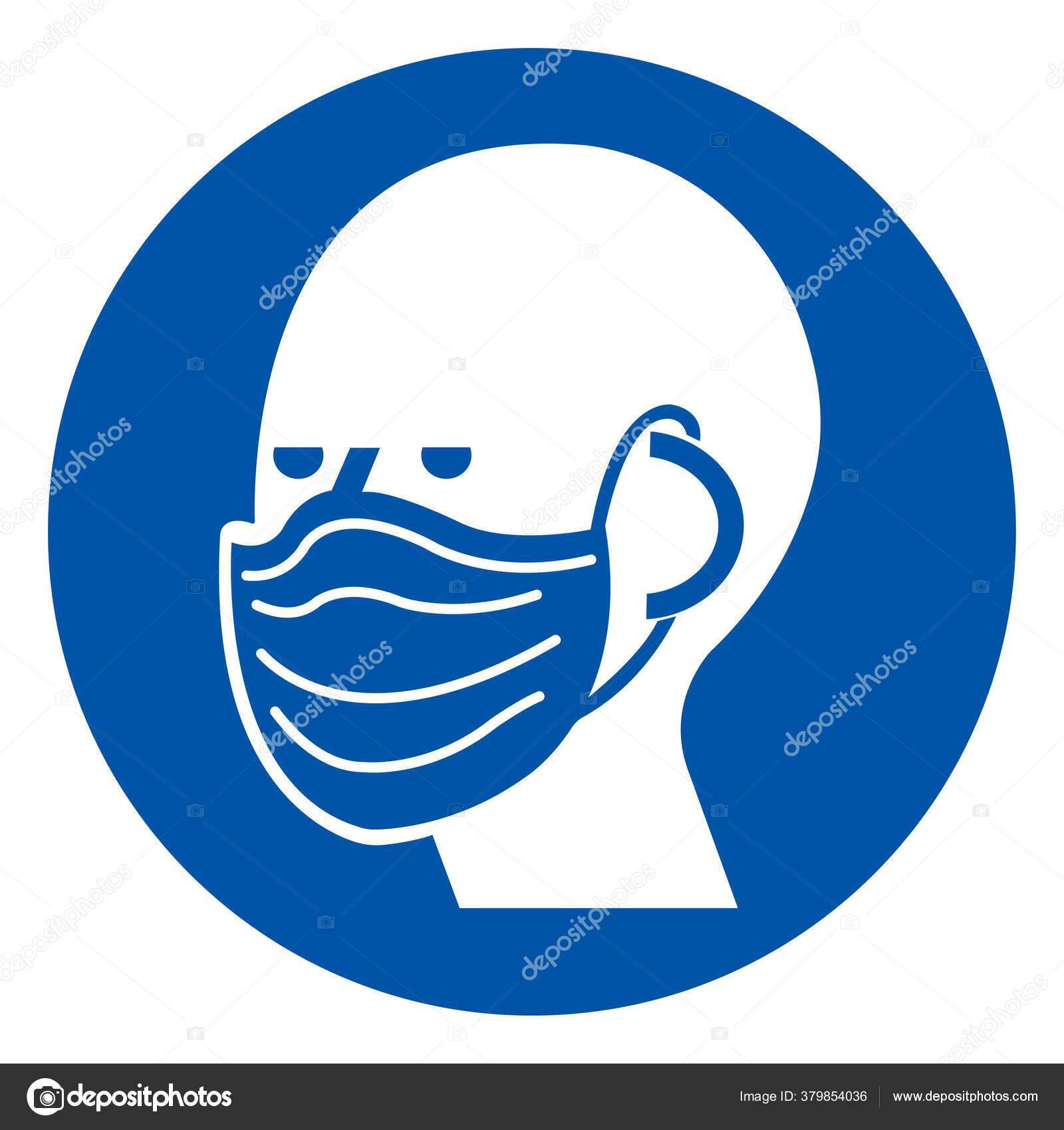 Wear Face Mask Symbol Sign Vector Illustration Isolate White Background ...