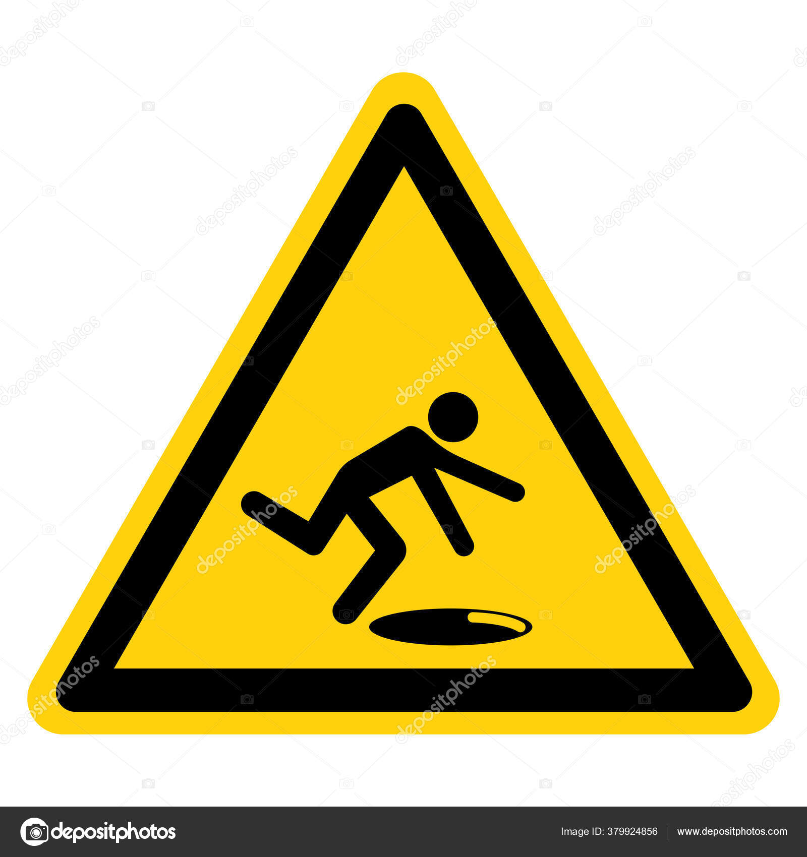 Warning Open Holes Symbol Sign Vector Illustration Isolate White ...