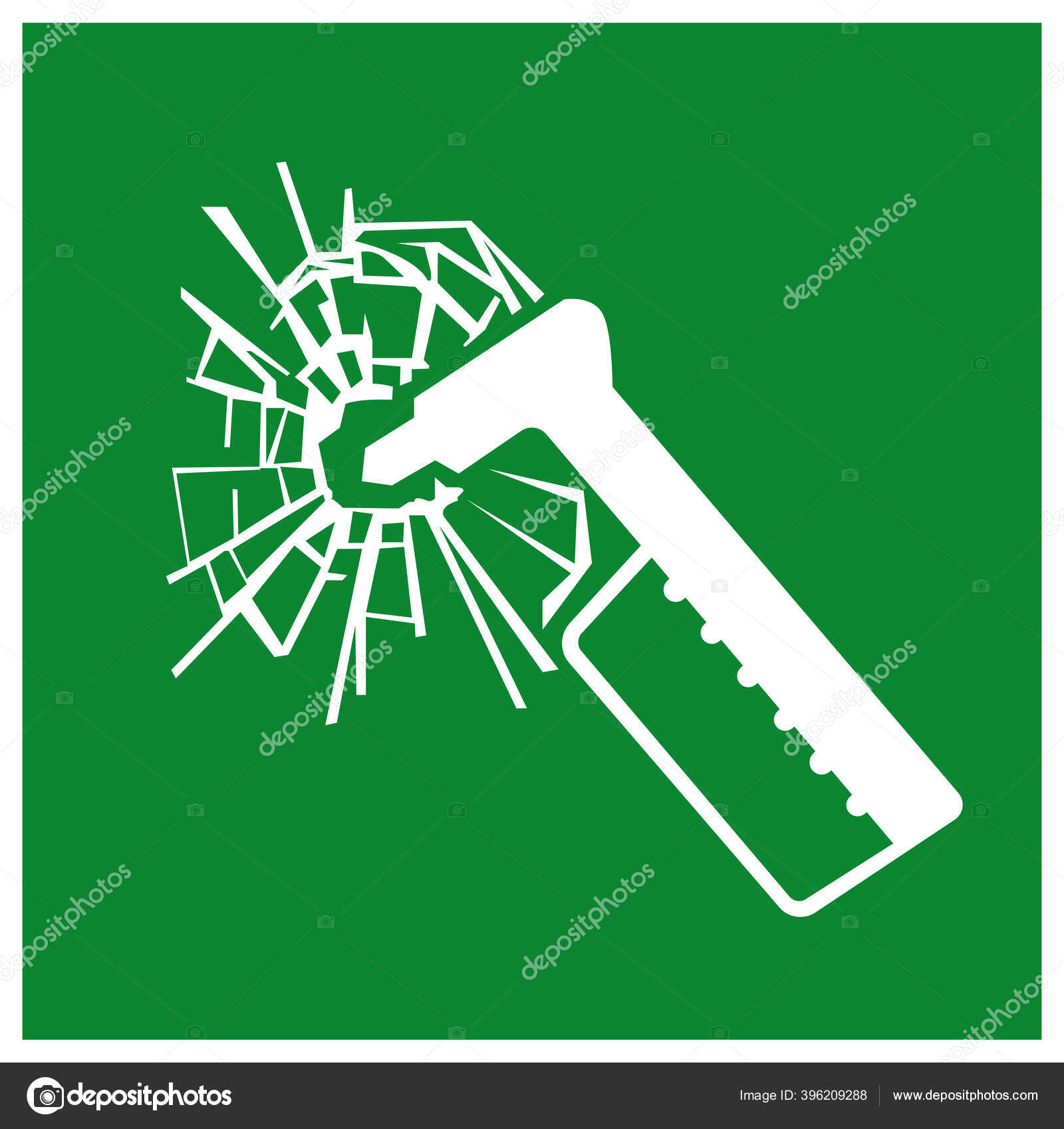 Emergency Hammer Symbol Sign Vector Illustration Isolate White ...