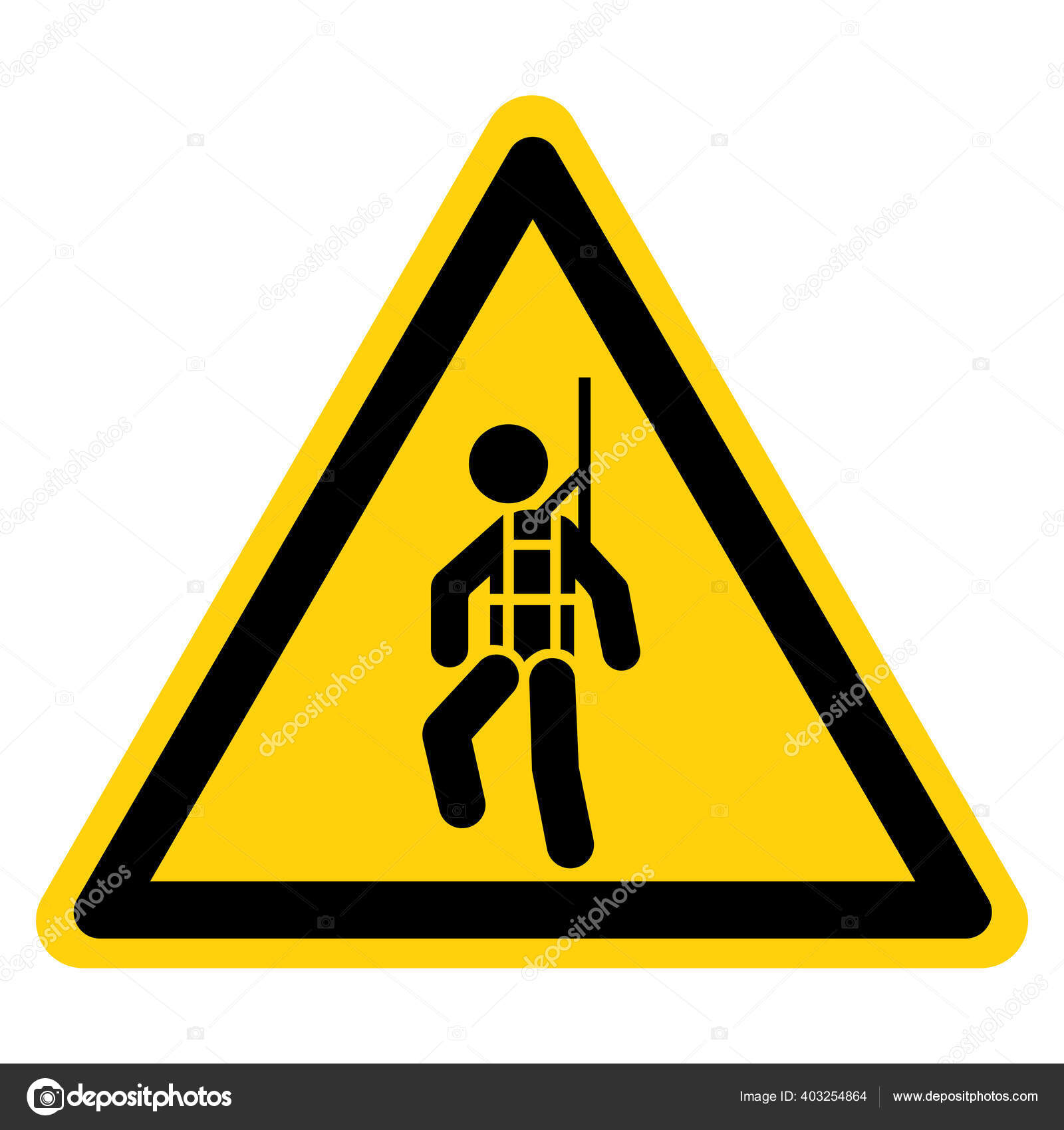 Warning Wear Safety Harness Symbol Sign Vector Illustration Isolate ...