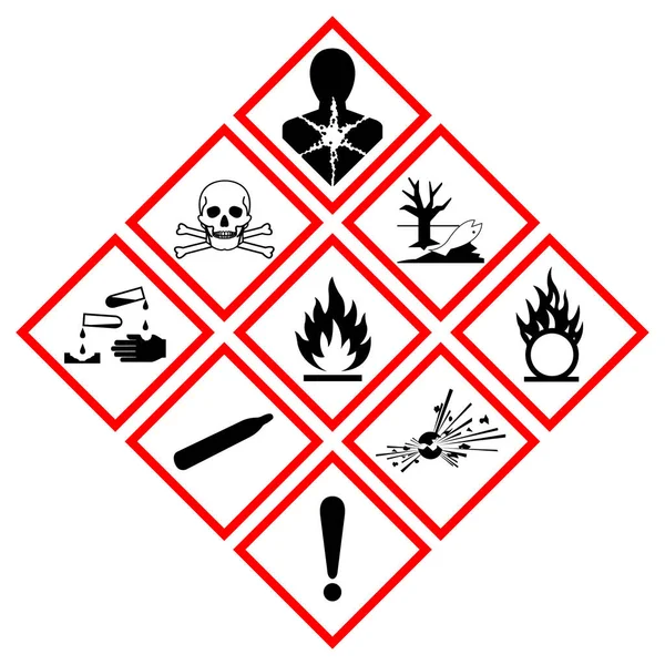 Ghs Hazard Symbol Sign Vector Illustration Isolate White Background ...
