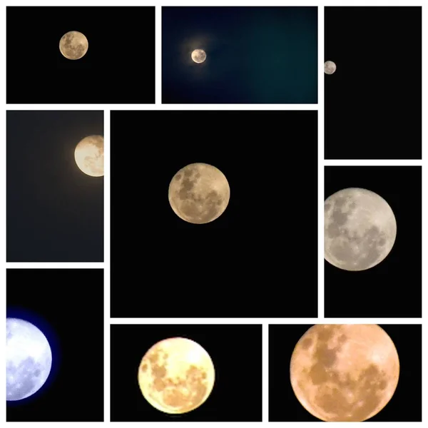 Collage phases of the moon Stock Photos, Royalty Free Collage phases of ...