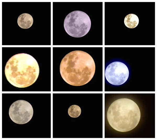 Collage phases of the moon Stock Photos, Royalty Free Collage phases of ...