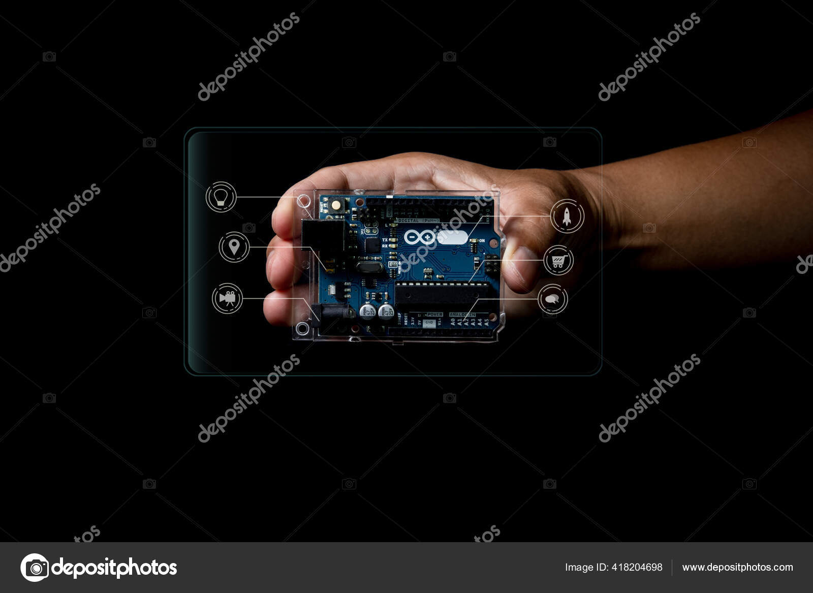 Arduino Control Broad Element Photo Infographic Details — Stock Photo © wongcharnwit@gmail.com ...