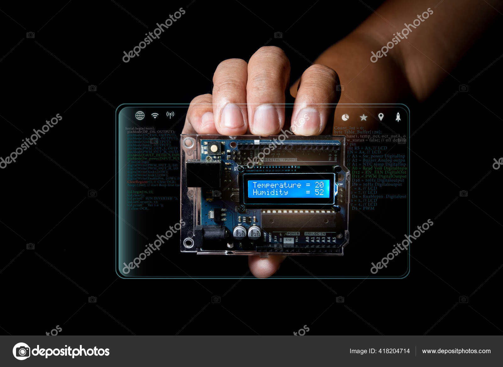 Arduino Control Broad Element Photo Infographic Details Stock Photo by ...