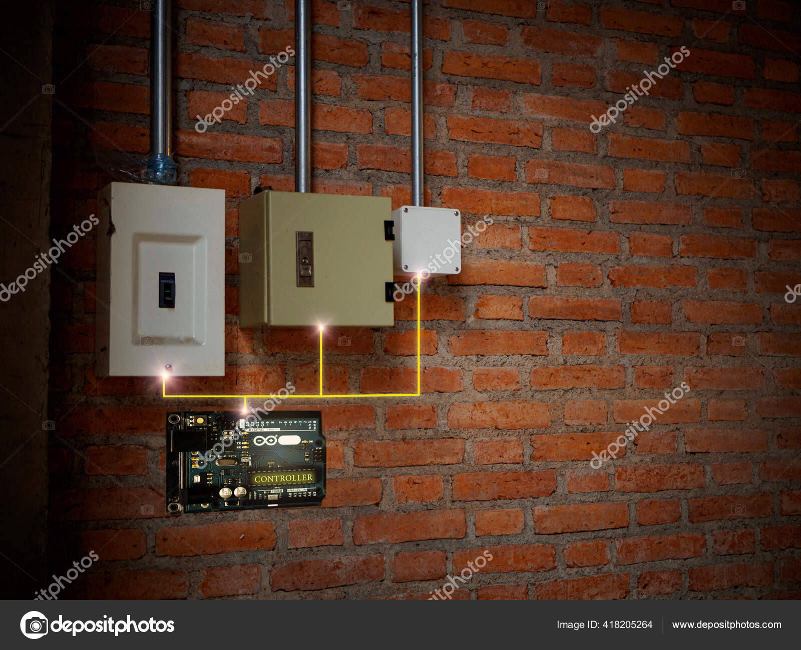 Arduino Control Broad Element Photo Infographic Details — Stock Photo ...
