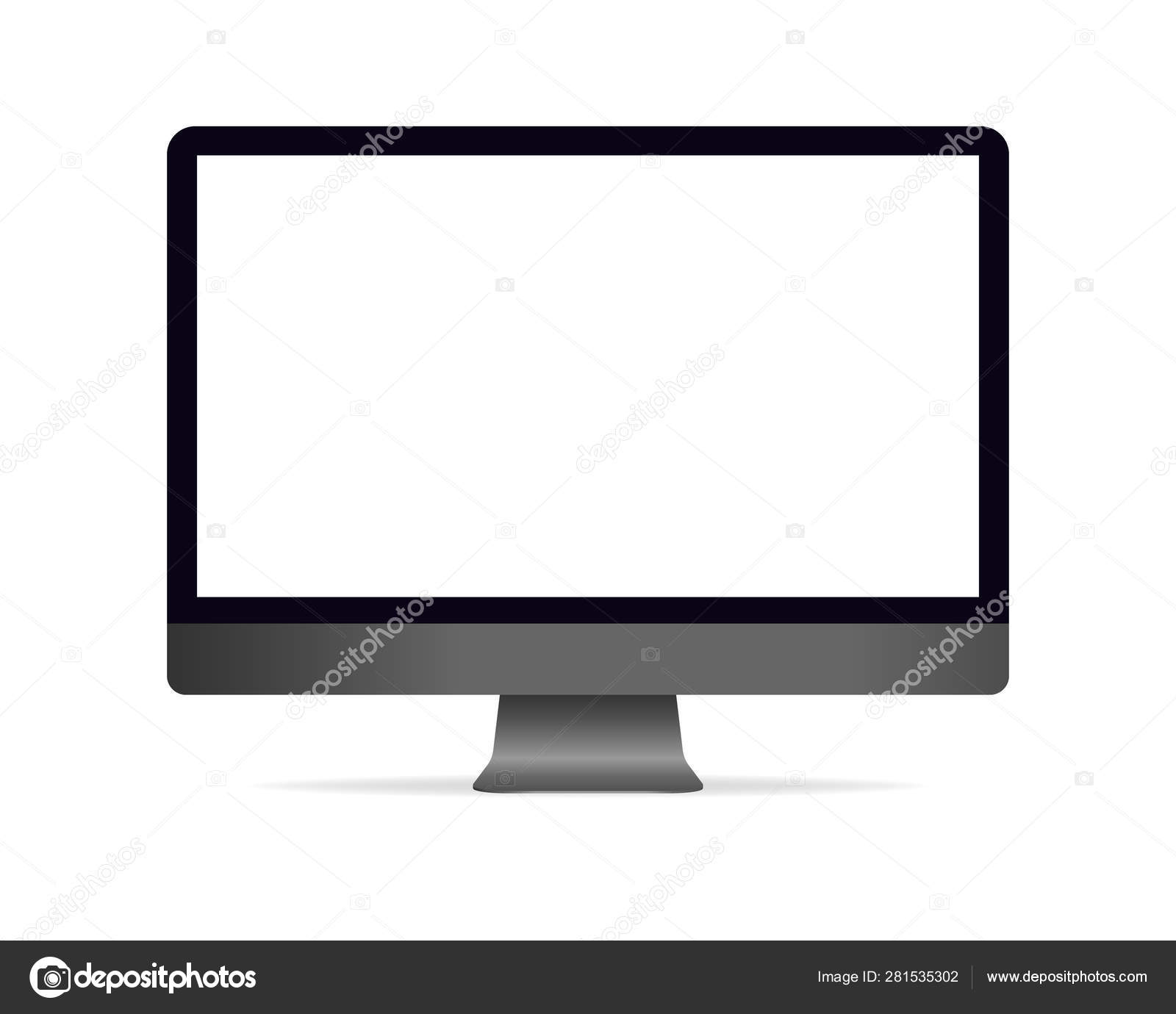 Desktop Computer Display Mockup Desktop Computer Isolate White ...