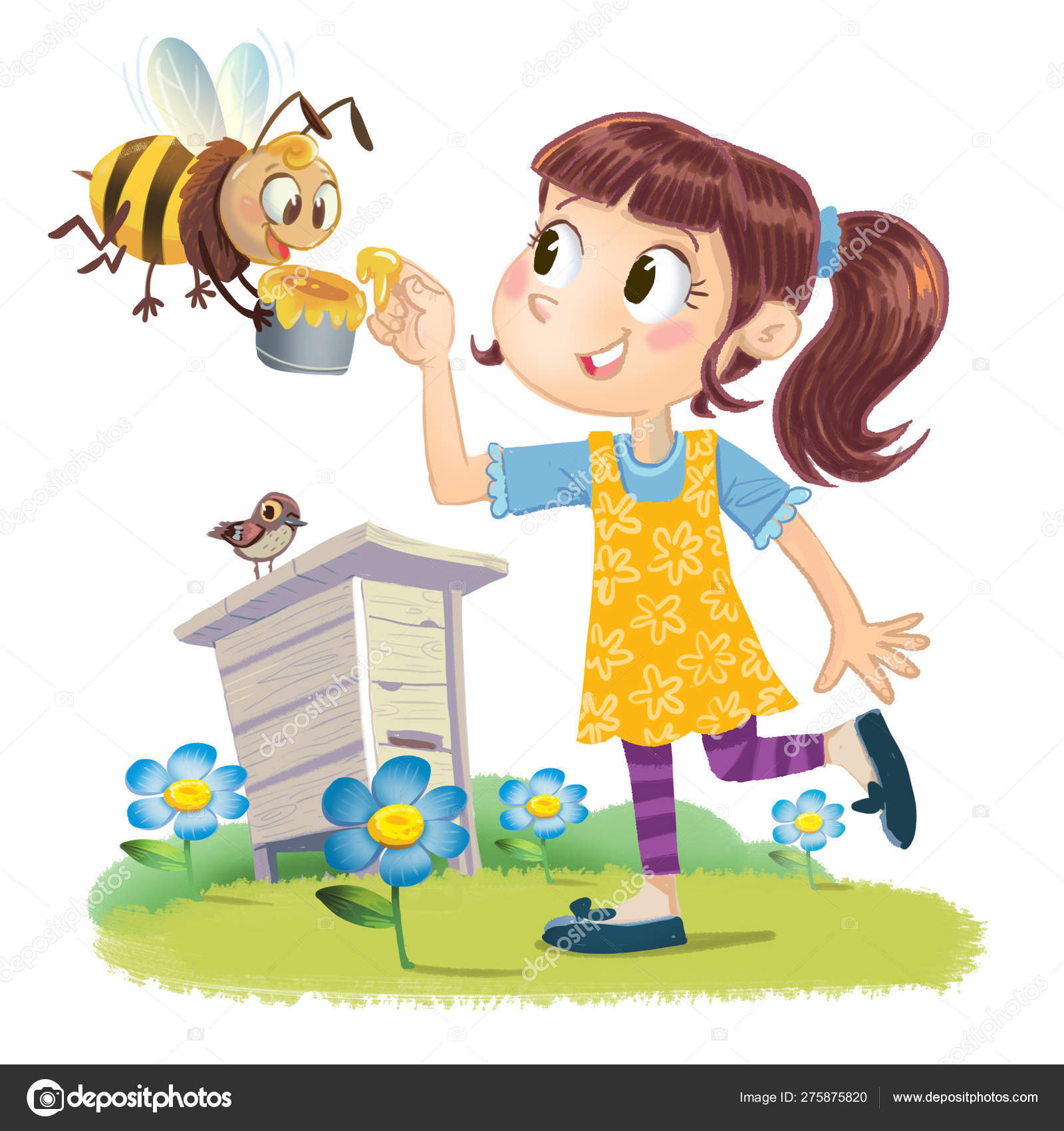 Girl Honey Bee Clip Art