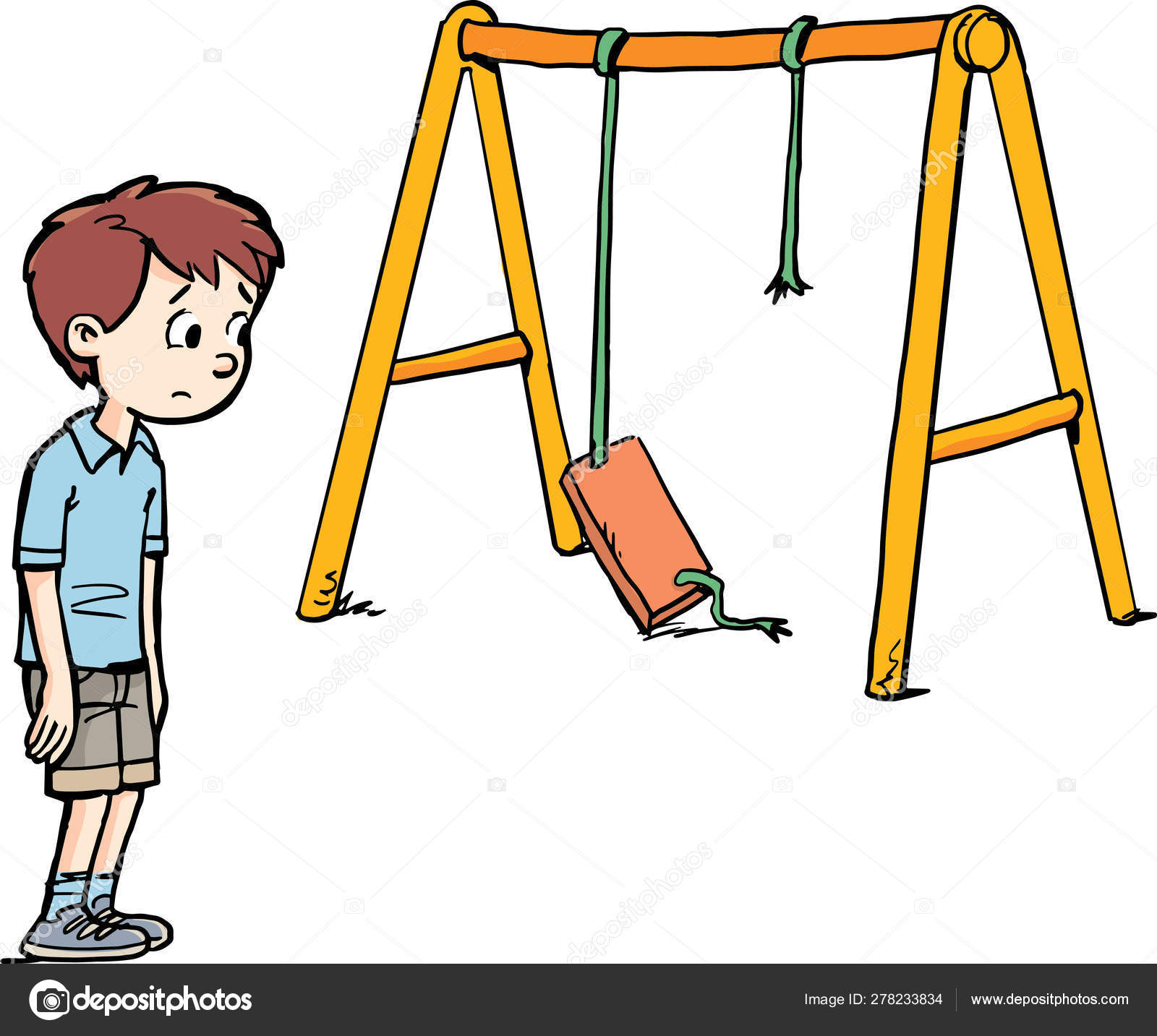 Boy Broken Swing Playground Stock Vector Image by ©duxpavlic.gmail.com ...