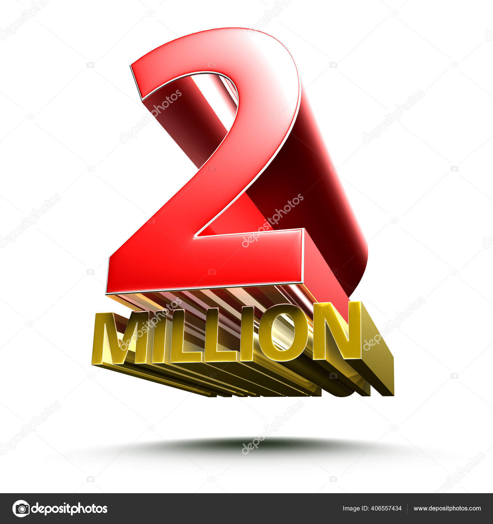 Illustration Million Isolated White Background Clipping Path Stock ...