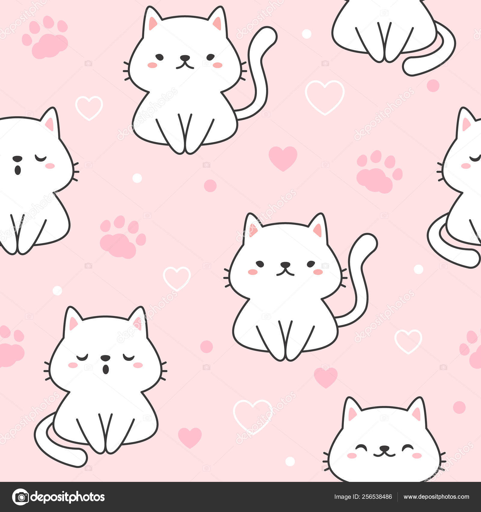 Cat Seamless Background Repeating Pattern Wallpaper Background Cute ... Cat Seamless Background Repeating Pattern Wallpaper Background Cute ...