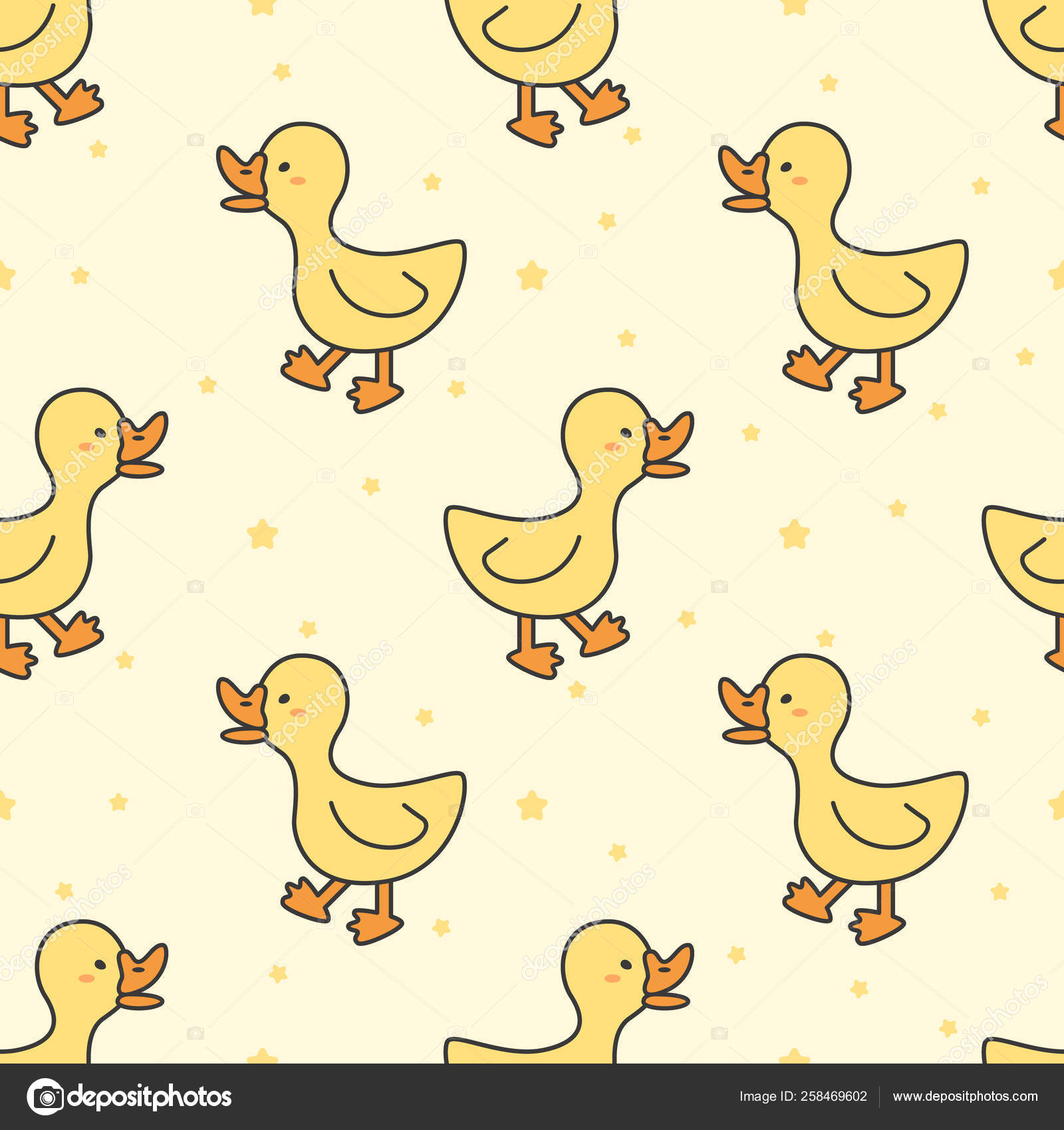 Cute Yellow Pattern Wallpaper