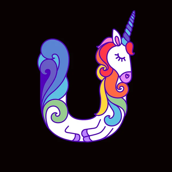 Word Unicorn Written Unicorn Letters Written Unicorns Letters Style ...