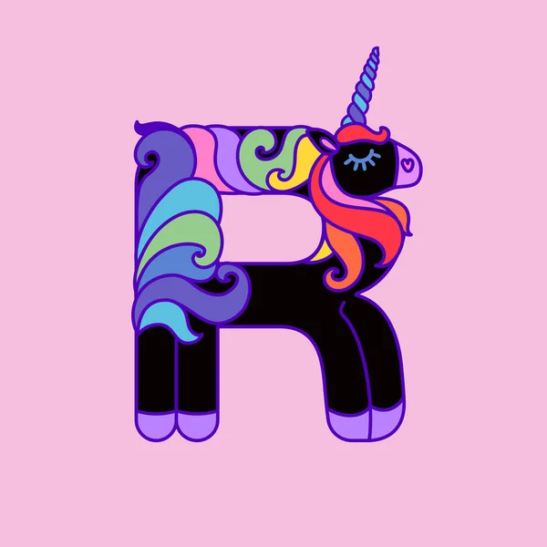 Word Unicorn Written Unicorn Letters Written Unicorns Letters Style ...