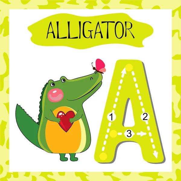 Letter Uppercase Cute Children Colorful Zoo Animals Abc Alphabet ...