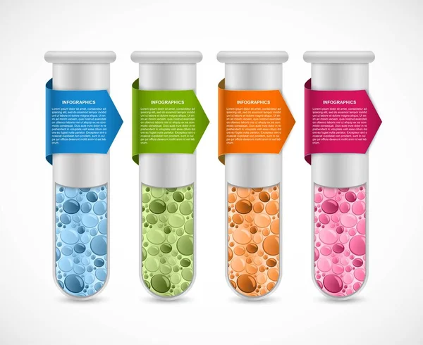 Infographics in the form of chemical test tubes. Vector illustration ...
