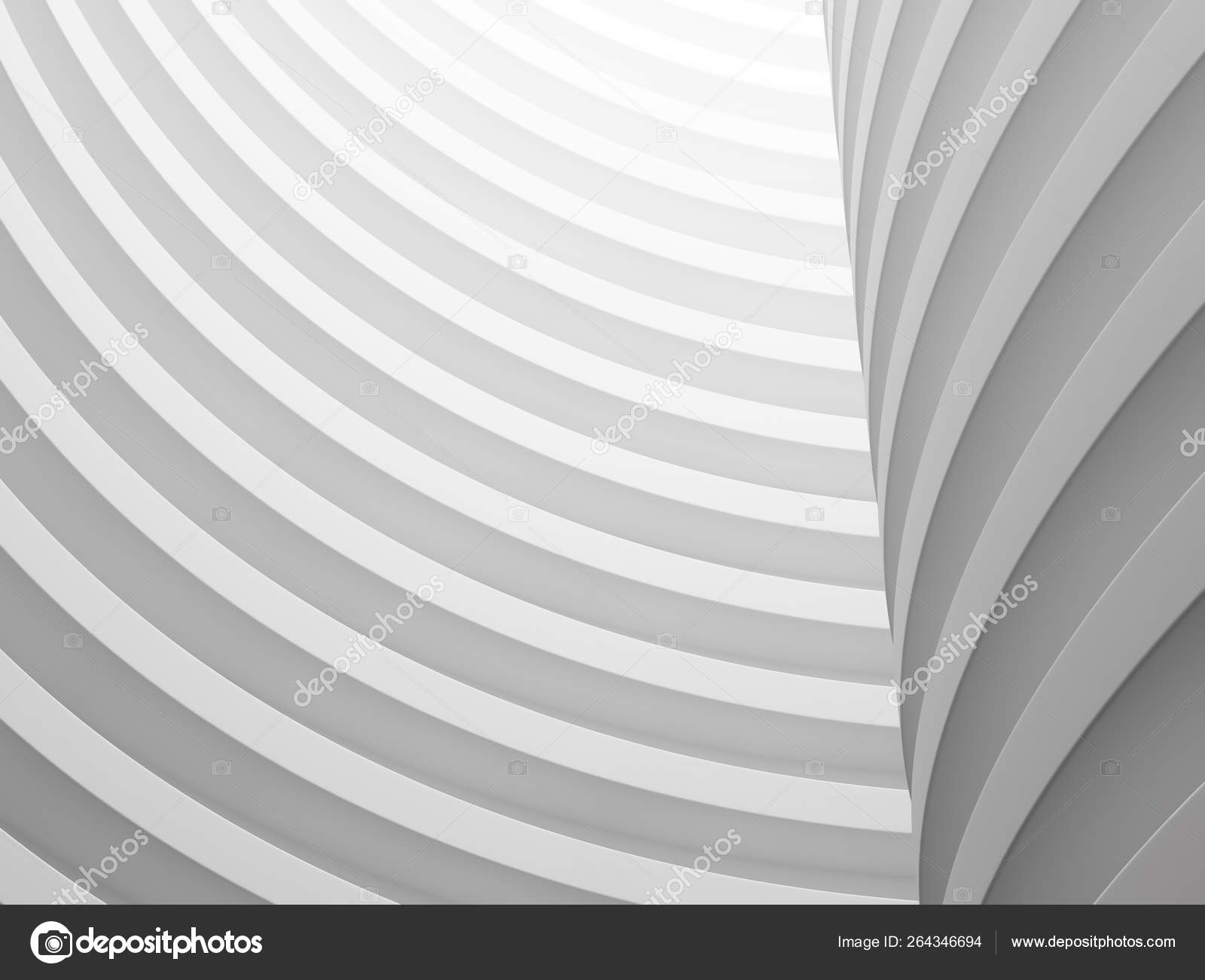 Abstract White Space Architecture Perspective Future Design Building ...