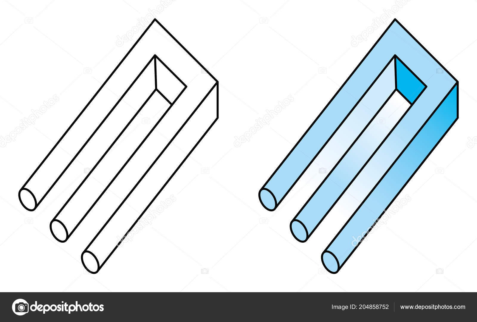 Blivet Impossible Trident Kind Optical Illusion Impossible Object ...