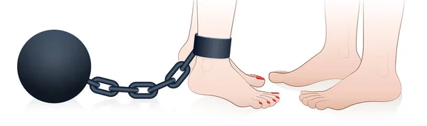 Possessive Dominating Woman Chained Man Symbol Jealousy Restriction ...