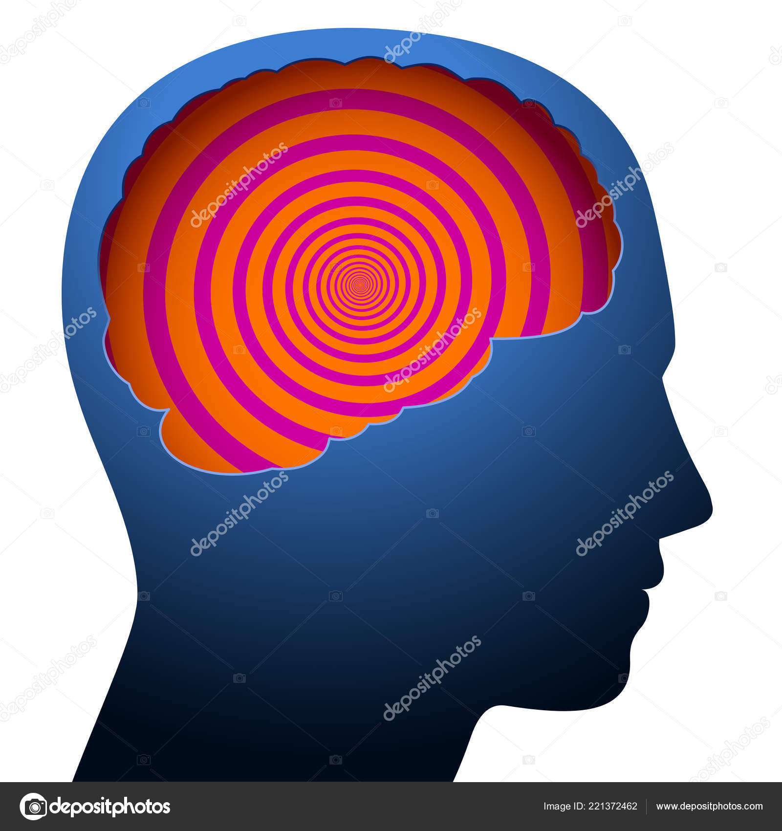 Free Man Head Spinning Clipart