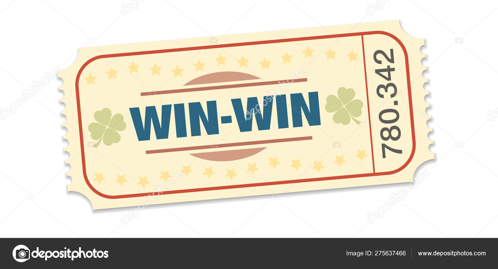Winning Ticket Win Win Situation Stock Vector by ©Furian 275637466